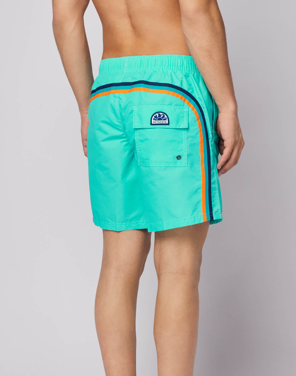 ICONIC TAFFETA MID-LENGTH SWIM SHORTS WITH AN ELASTICATED WAISTBAND ...
